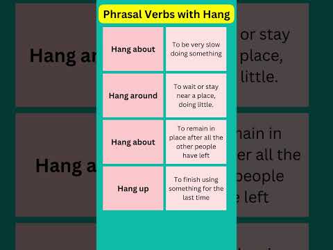 Phrasal Verbs with Hang #learnenglish #speaking