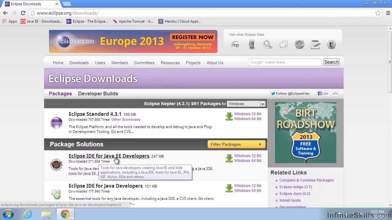 Java EE 7 Tutorial | Installing Eclipse For EE