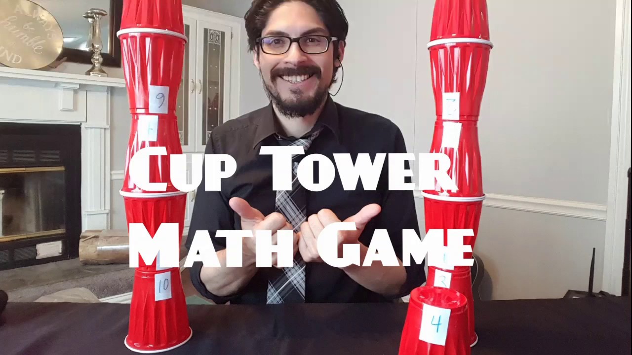 Cup Tower Math Game