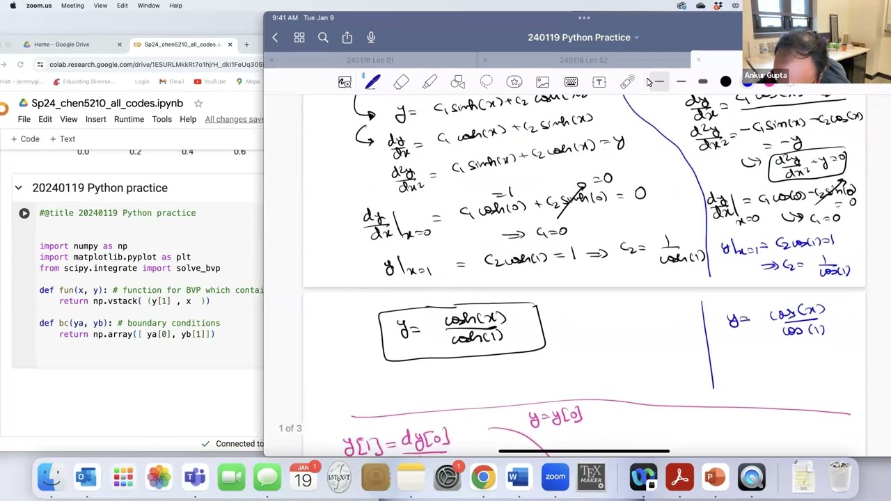 Python practice for boundary value problems - 1