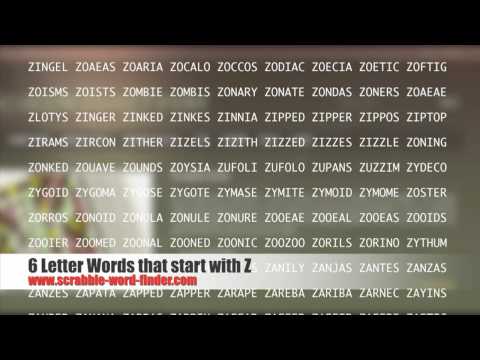6 letter words that start with Z