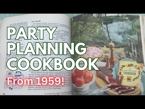 🍾Vintage Party Planning Cookbook from 1959 | Flip Thru With Me! 📖