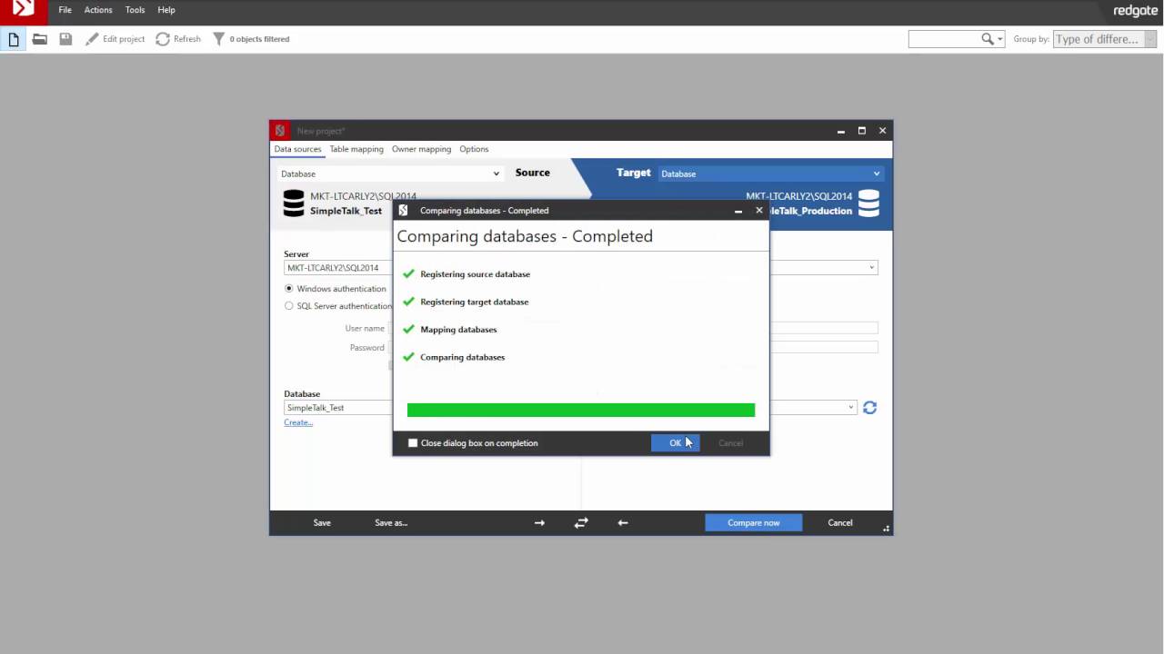 Compare and Synchronize SQL Server schemas with SQL Server Compare | Redgate