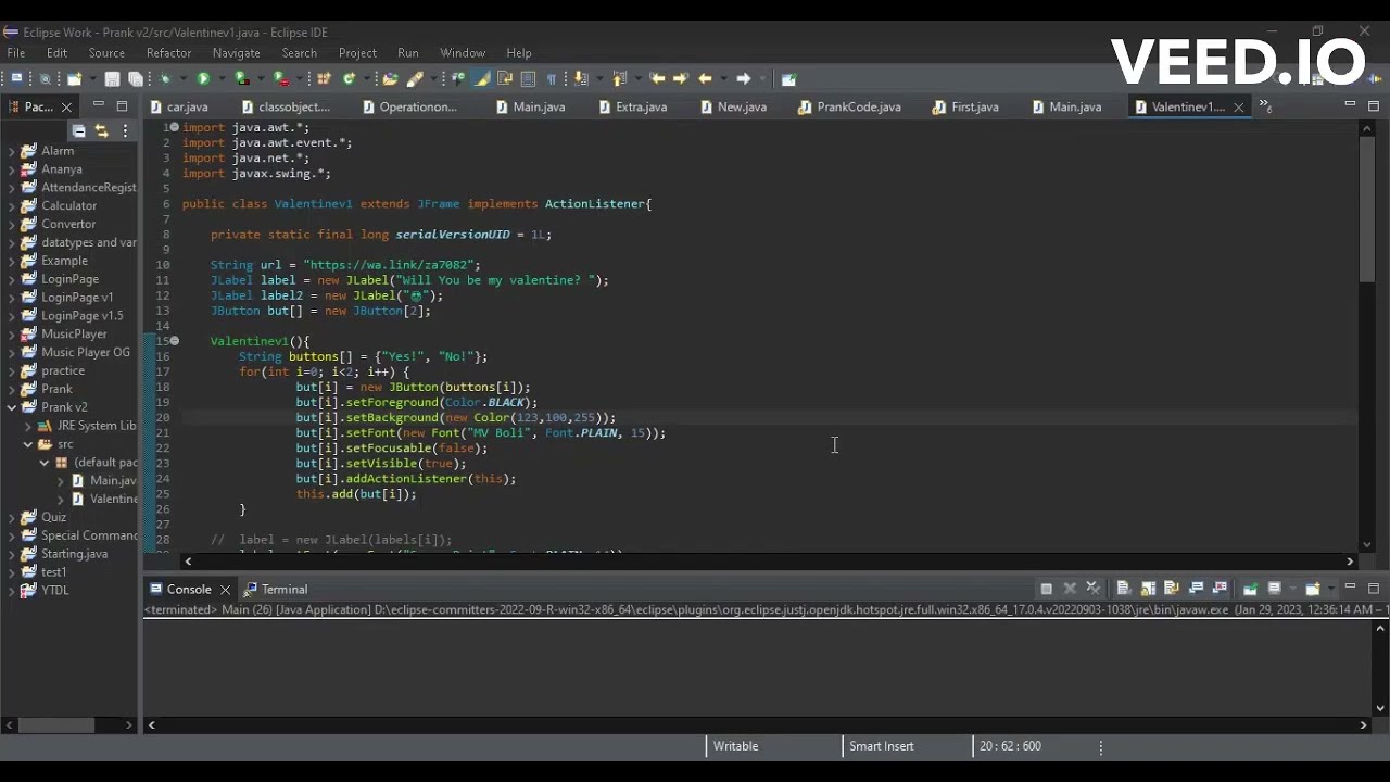 Valentine Program Sample Video | Use this code to propose someone | CodeWithAyu