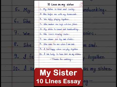 10 lines on my sister #essay #sister #shortvideo #essay #shortsviral #shorts #short #shortsvideo
