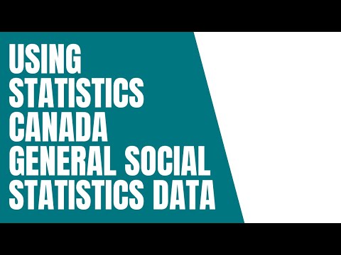 Using Statistics Canada General Social Statistics Data
