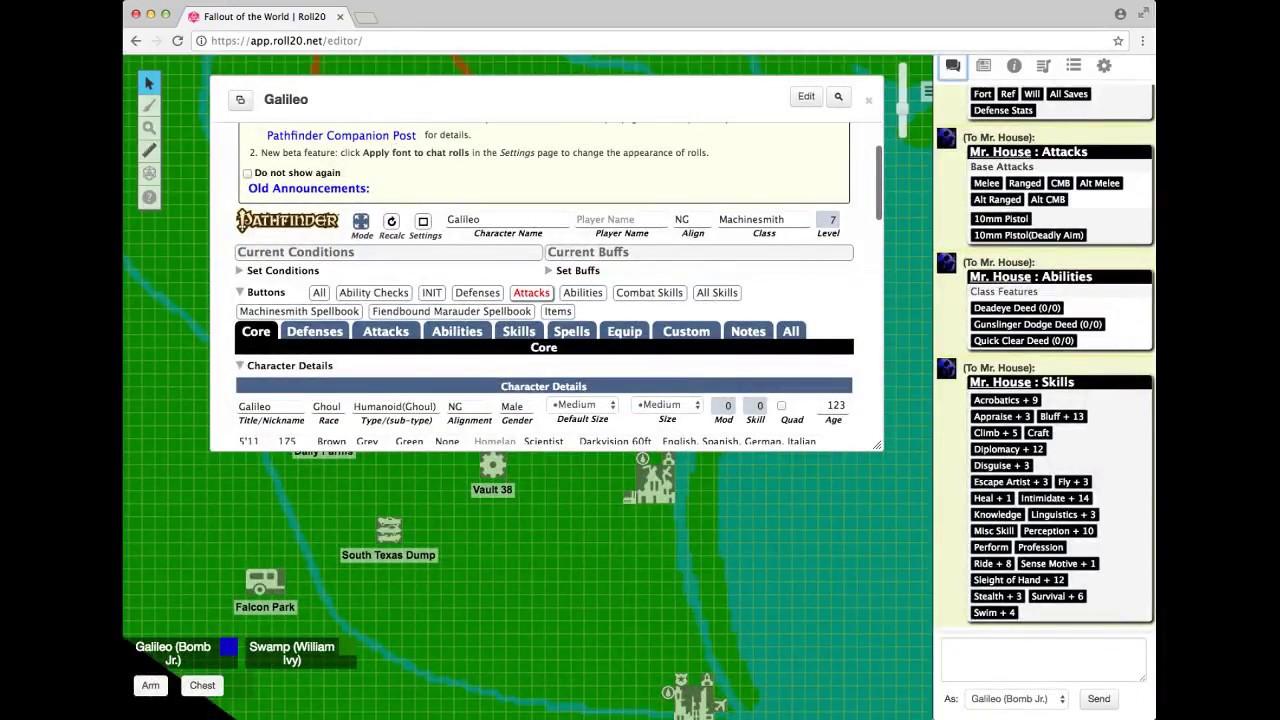 Roll20 Tutorial: How to Create Token Macros from Pathfinder Sheets