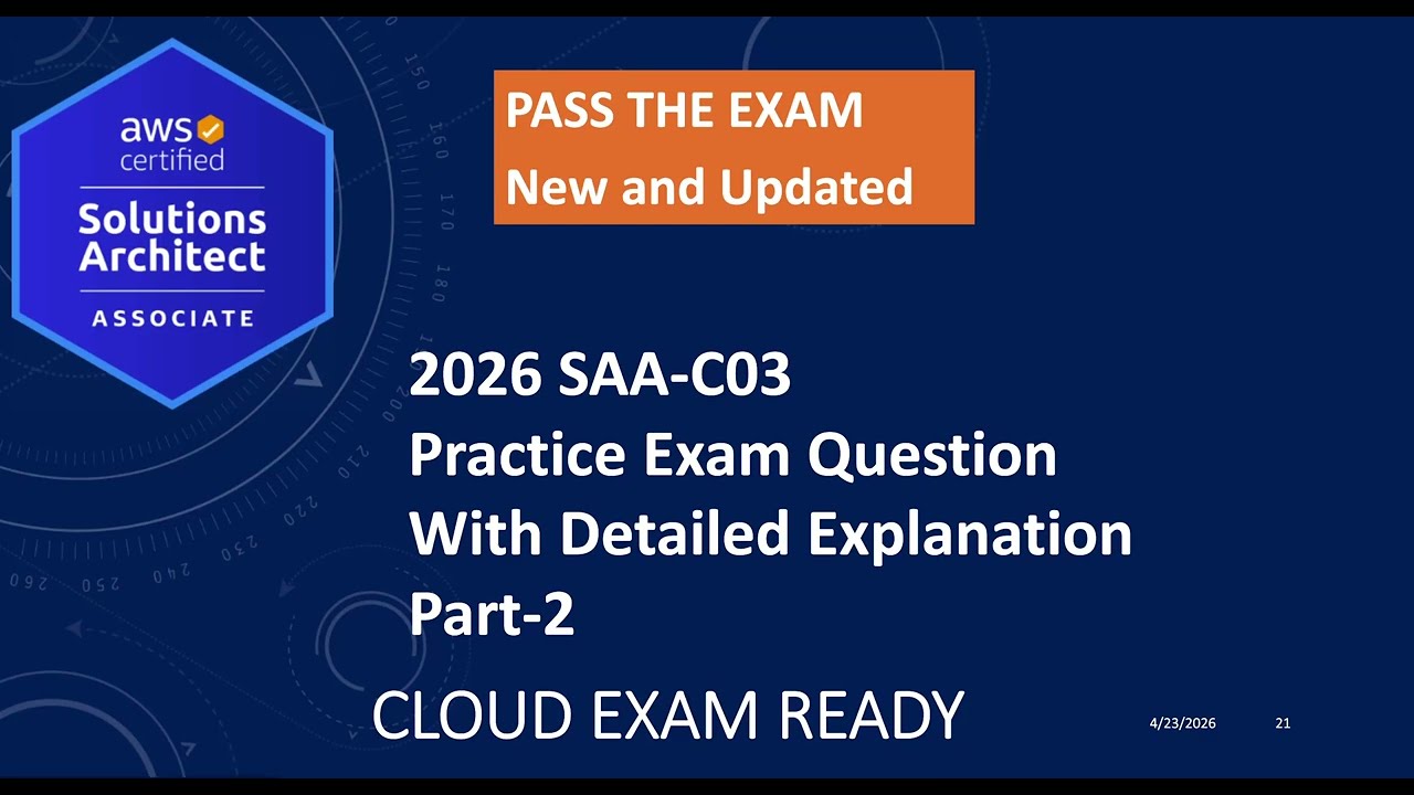 AWS Solution Architect Associate Practice Exam Question - 2. #aws