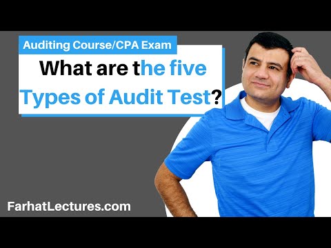 The five Types of Audit Test. CPA Exam AUD