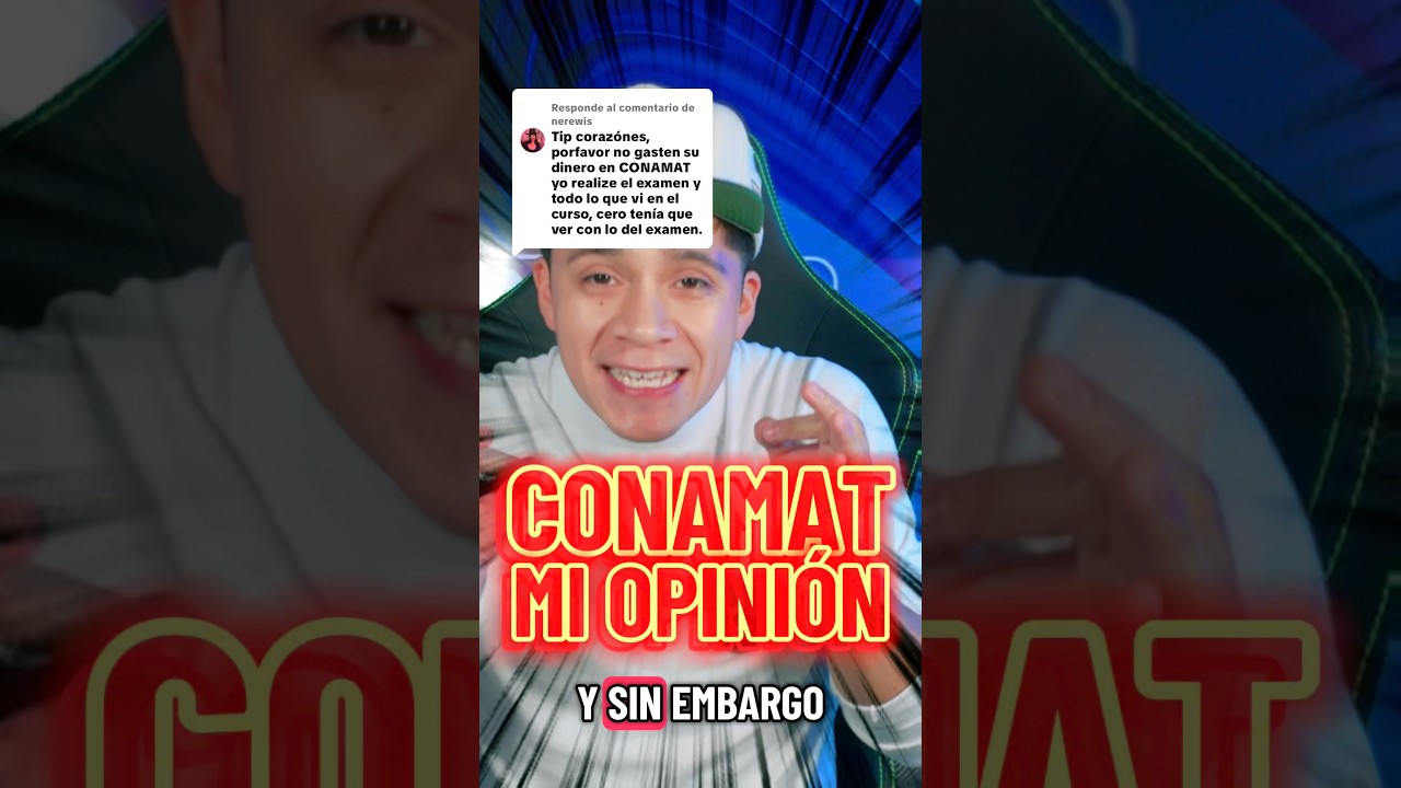 DO NOT TAKE THE CONAMAT COURSE WITHOUT SEEING THIS