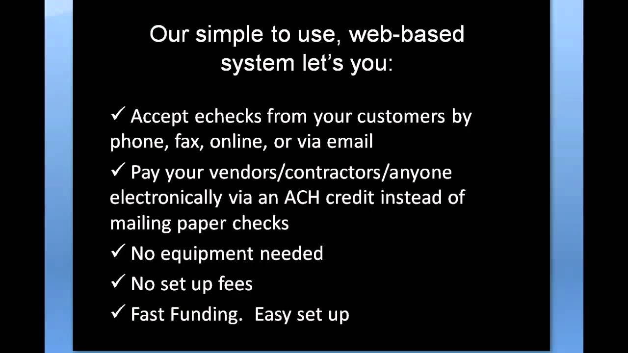 ACH Payment Processing - Unedited