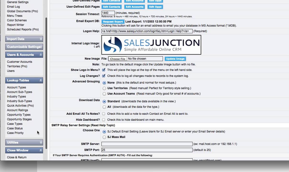 Enterprise Settings General Settings Review
