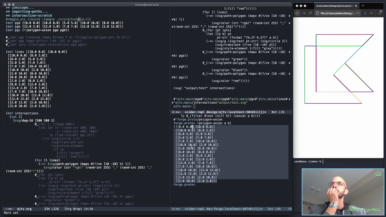 Polygons and Code Cleaning - Clojure dev. VOD 70