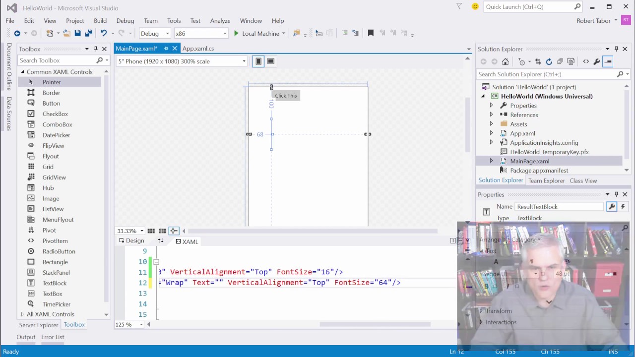 UWP 002   Creating your First Universal Windows Platform App