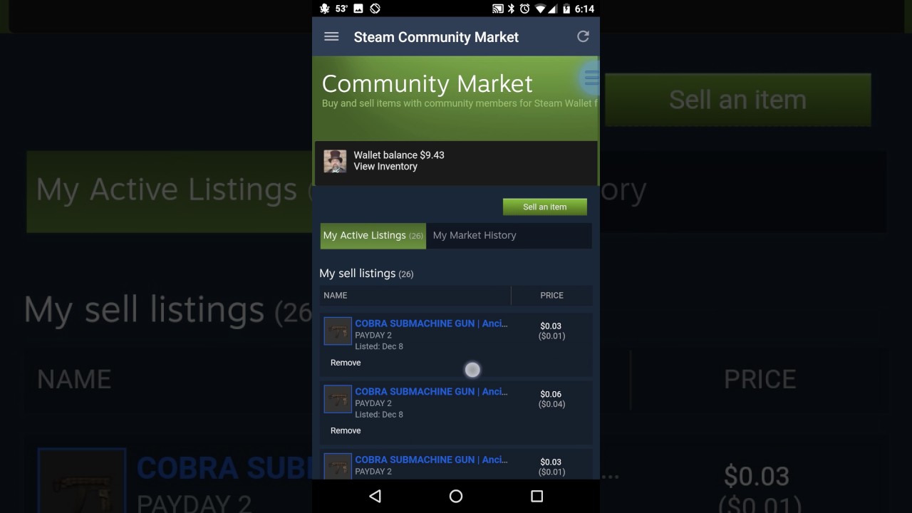 Steam fail: market confirmations