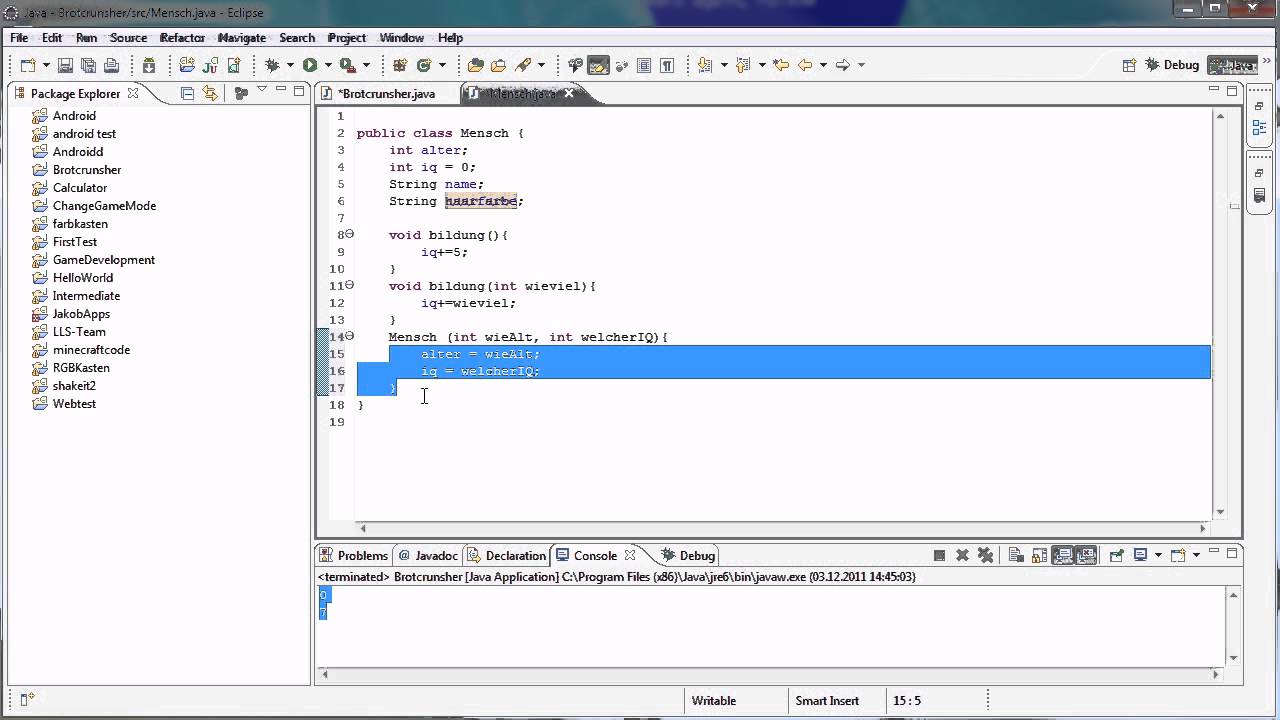 Java Tutorial 31 - Konstruktoren