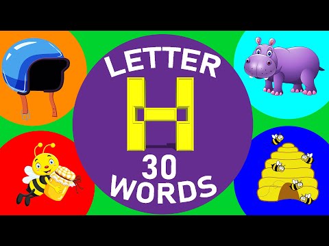30 Words That Start With H | 30 Words Learning For Toddlers | 30 Words From H | Kids Learning