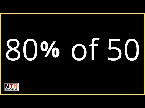 Find 80 percent of 50 (80% of 50)