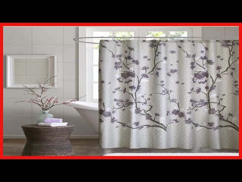 Madison Park Holly Modern Cotton Fabric Long Shower Curtain , Floral Shower Curtains for Bathroom