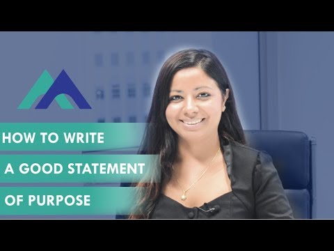 How to write a good statement of purpose