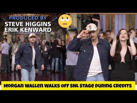 Morgan Wallen Walks Off Exit SNL Stage During End Credits | Morgan Wallen leaves SNL stage early