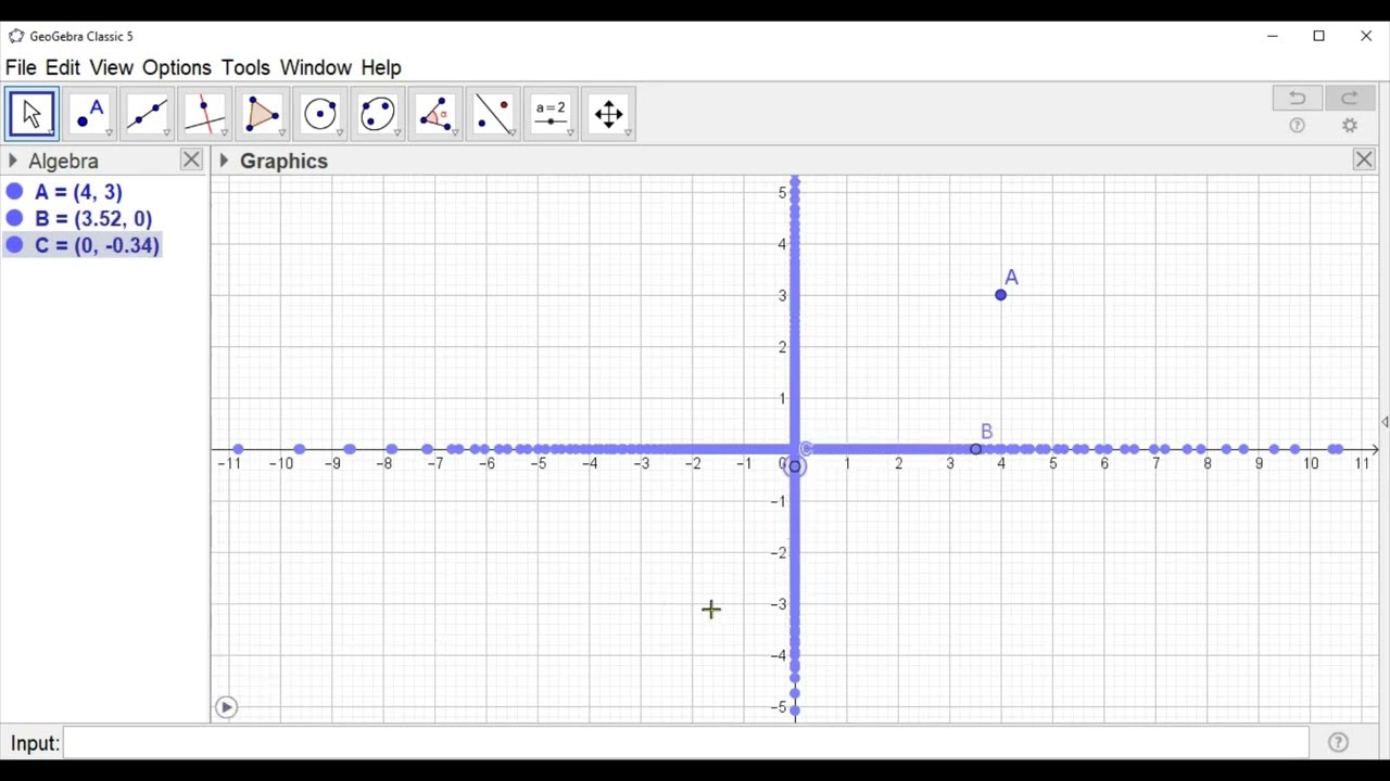 GeoGebra Classic 5 - Basic tools - Point tool