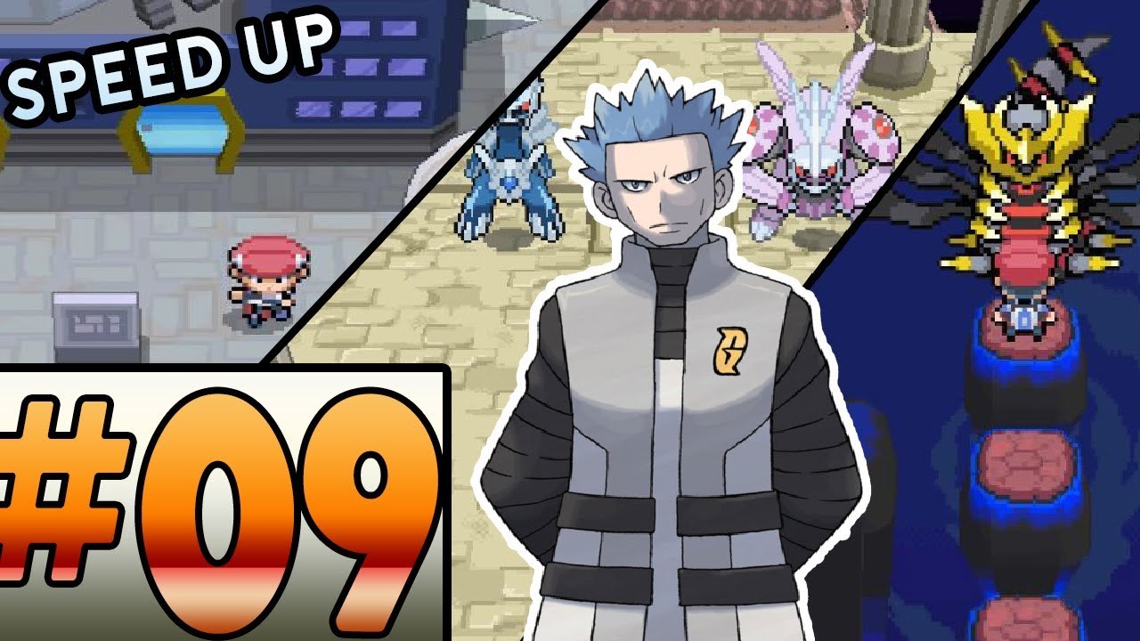 Pokemon Platinum Walkthrough Part 9 - Team Galactic HQ ,Spear Pillar & Distortion World (SPEED UP!)