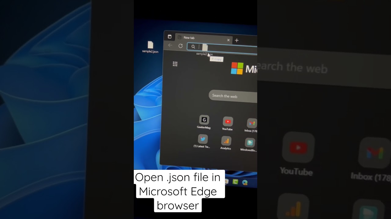 Microsoft Edge Trick: Open .json file in Microsoft Edge #microsoftedge #vindows