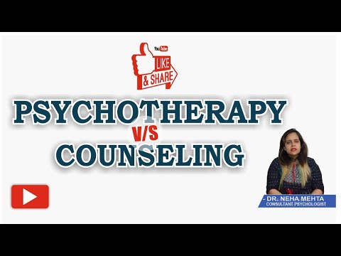 Psychotherapy v/s Counseling | Difference between Psychotherapies & Counselling explained in Hindi