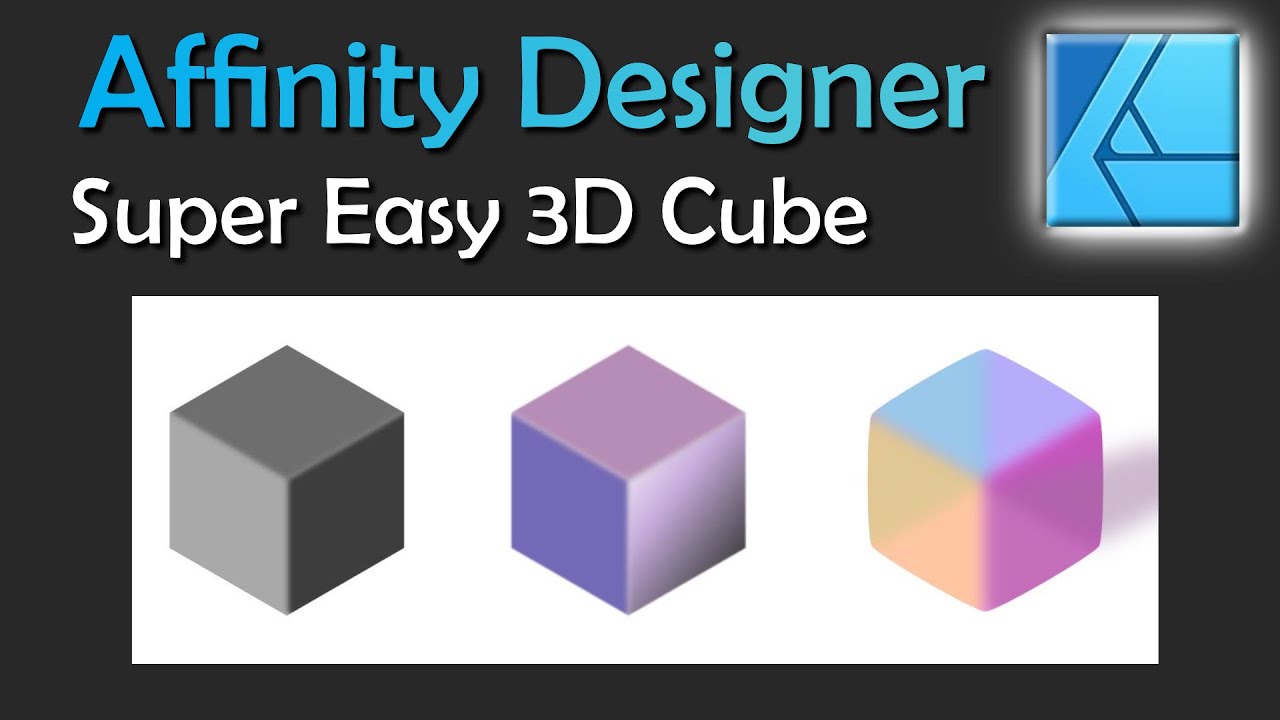 Easy 3D Cube in Affinity Designer | Step by Step Tutorial