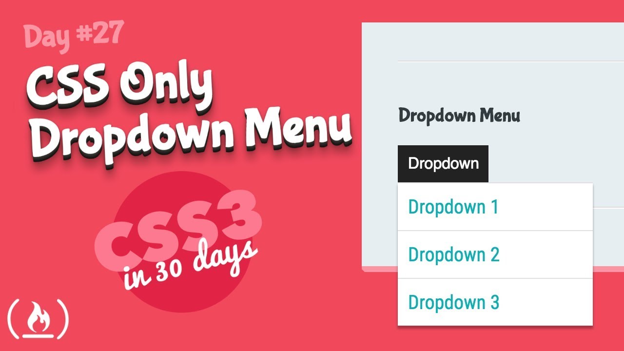 CSS Only Dropdown Menu: CSS Tutorial (Day 27 of CSS3 in 30 Days)