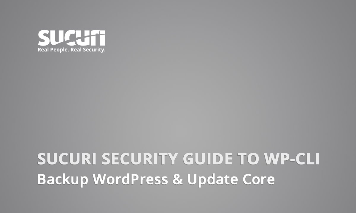 WordPress CLI (WP-CLI): How to Backup WordPress & Update Core