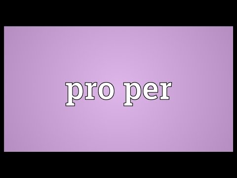 Pro per Meaning