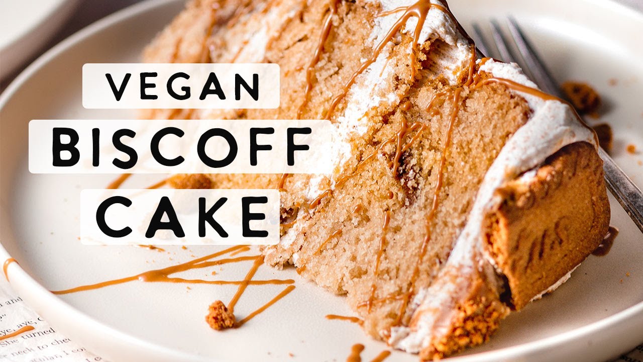 Fluffy Biscoff Cookie Butter Cake | Easy & Vegan