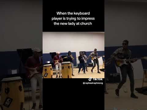 When the keyboardist tries to impress the new lady at church #iphc #music #guitarmusic