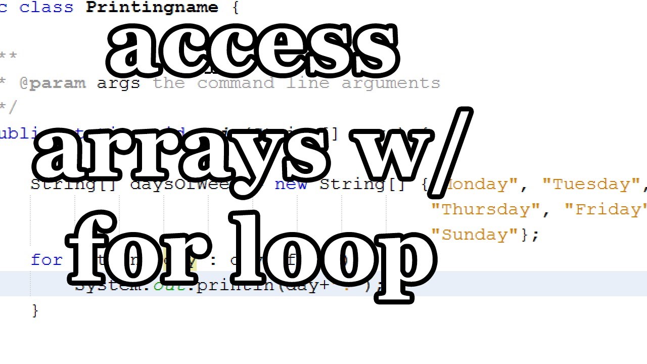 How To Access Array Values Using For Loop | Beginner Java