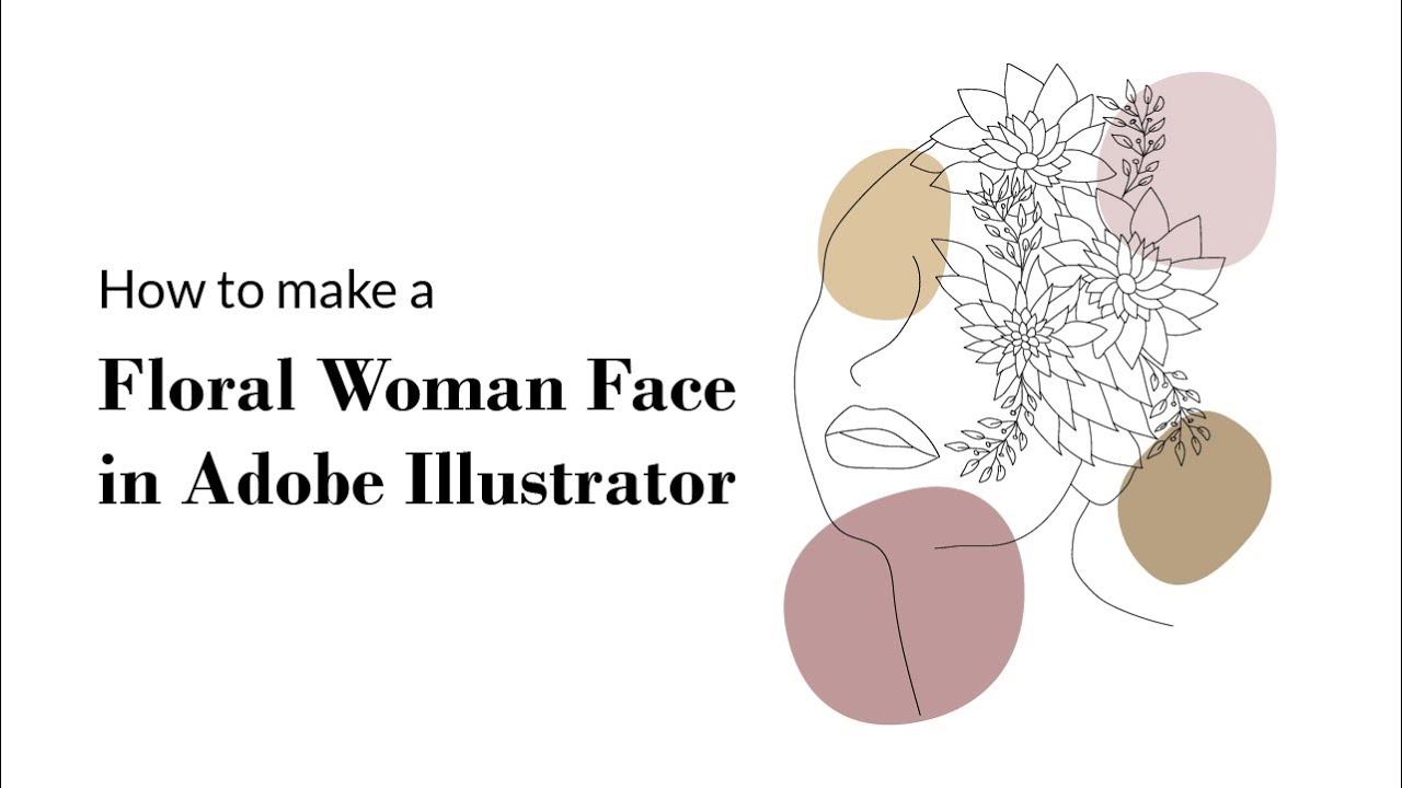 How to Make a Floral Woman Face Line Art in Adobe Illustrator