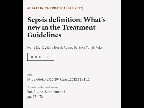 Sepsis definition: What’s new in the Treatment Guidelines | RTCL.TV