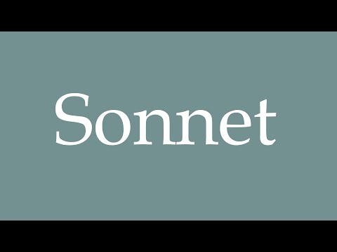 How to Pronounce ''Sonnet'' Correctly in French