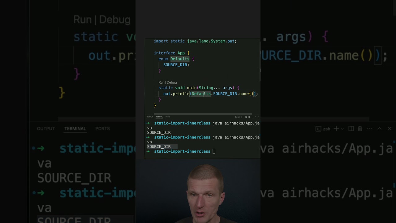 Static Imports for Enum Constants #java #shorts #coding #airhacks
