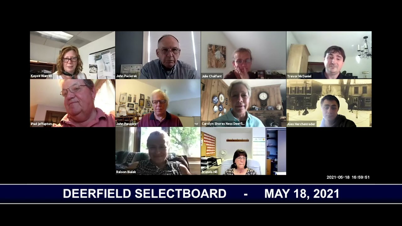 Deerfield Selectboard - May 18, 2021