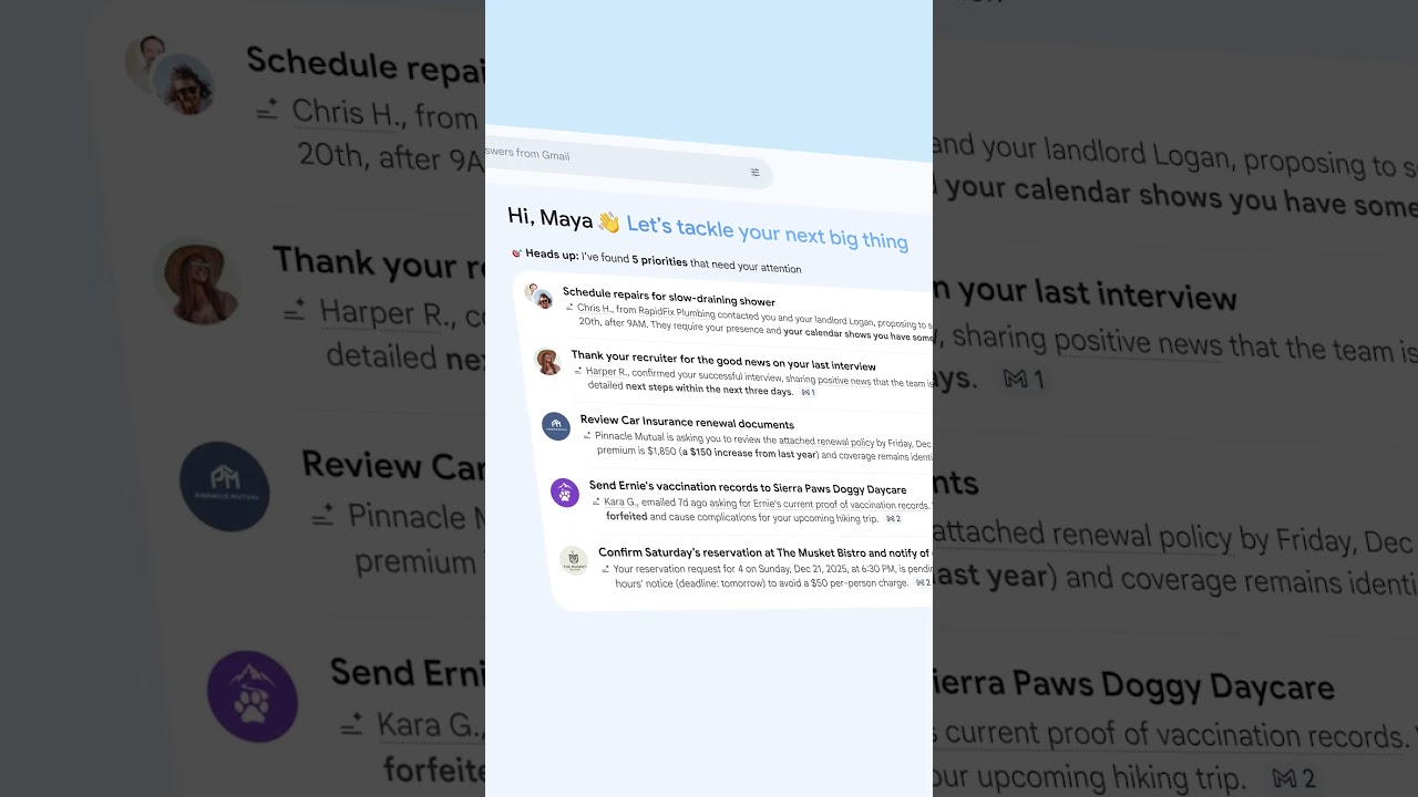Gmail in the Gemini era: See what matters most