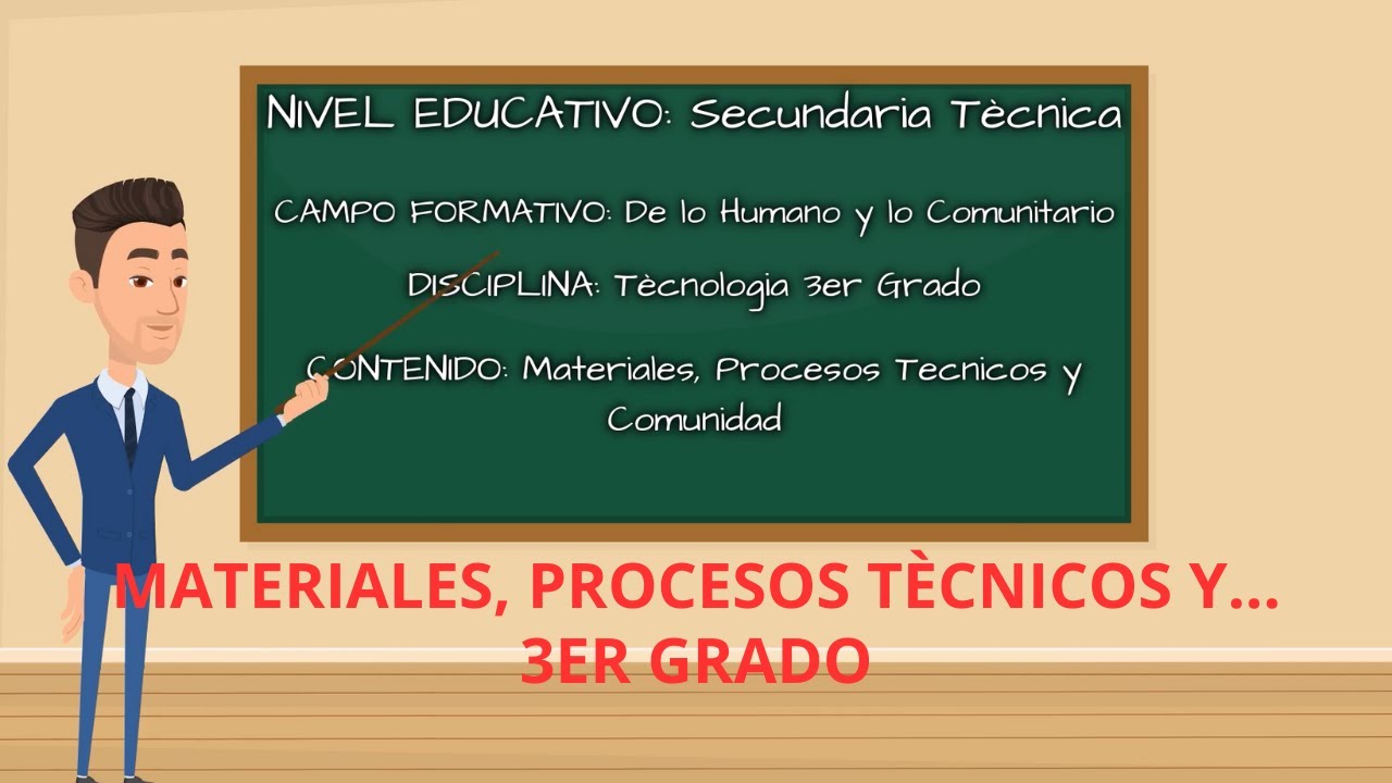 MATERIALES, PROCESOS  TECNICOS Y COMUNIDAD 3er SEC.TEC.