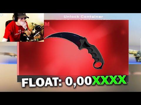 He unboxed a RARE float Karambit Doppler Knife..