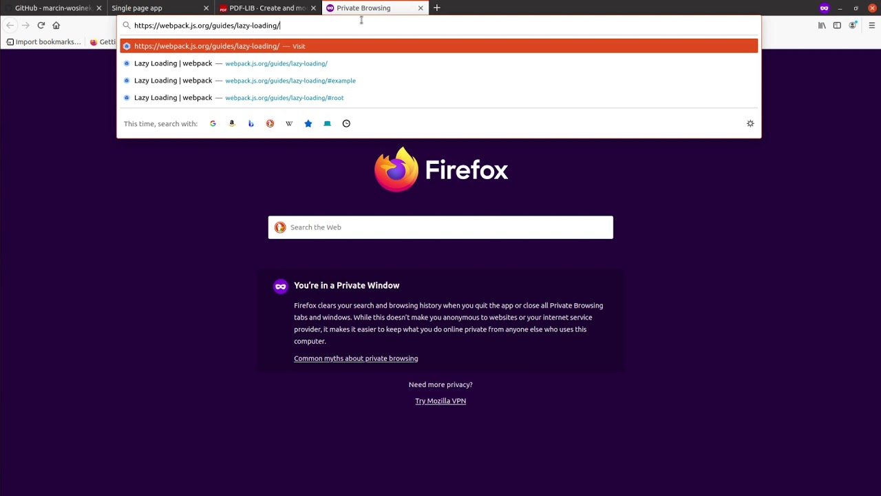 webpack 5 - lazy loading