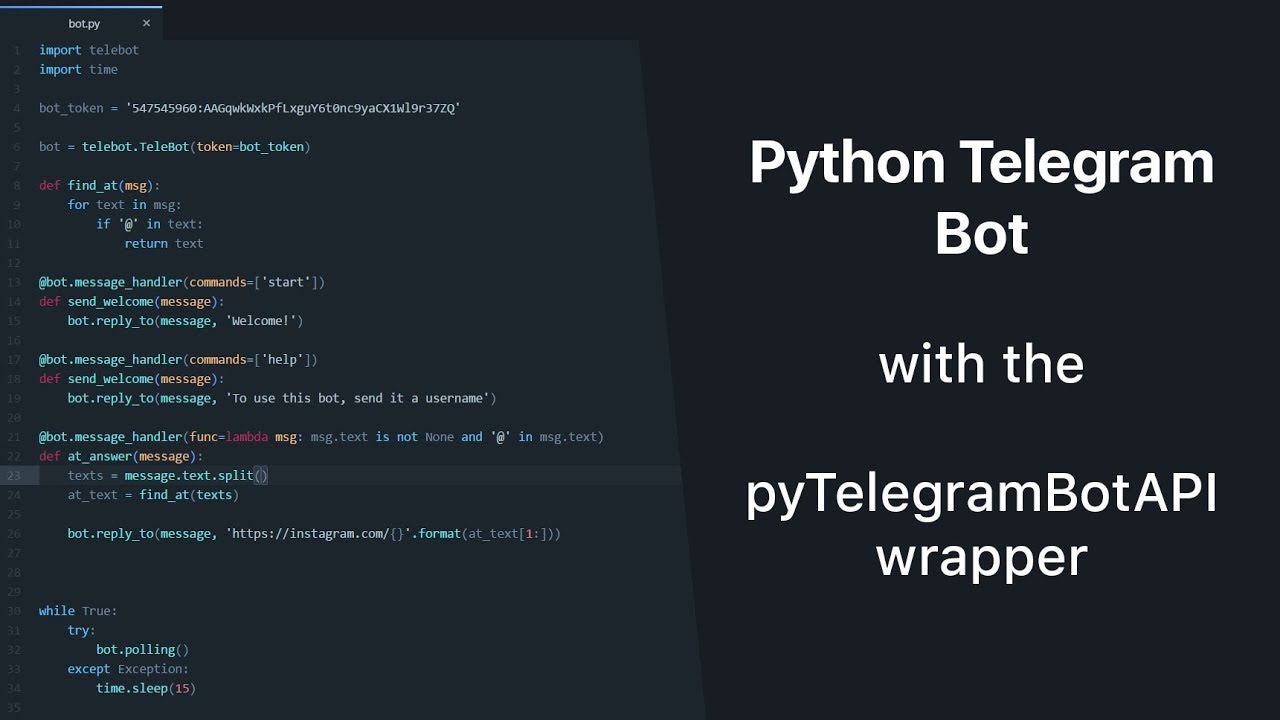 Python Telegram Bot with pyTelegramBotAPI