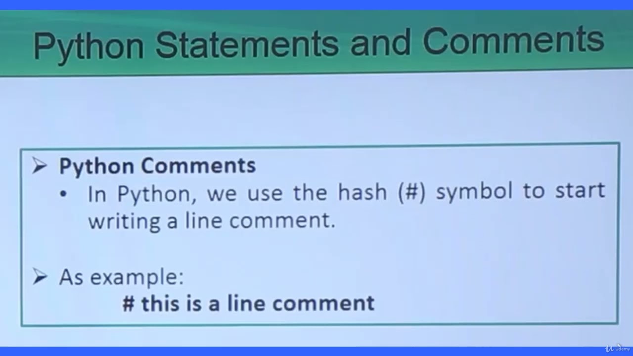 #32 - Python Statements And Comments
