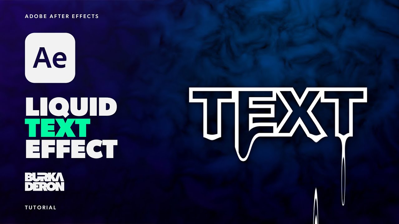 Liquid Text Effect Tutorial in Adobe After Effects No Plugins