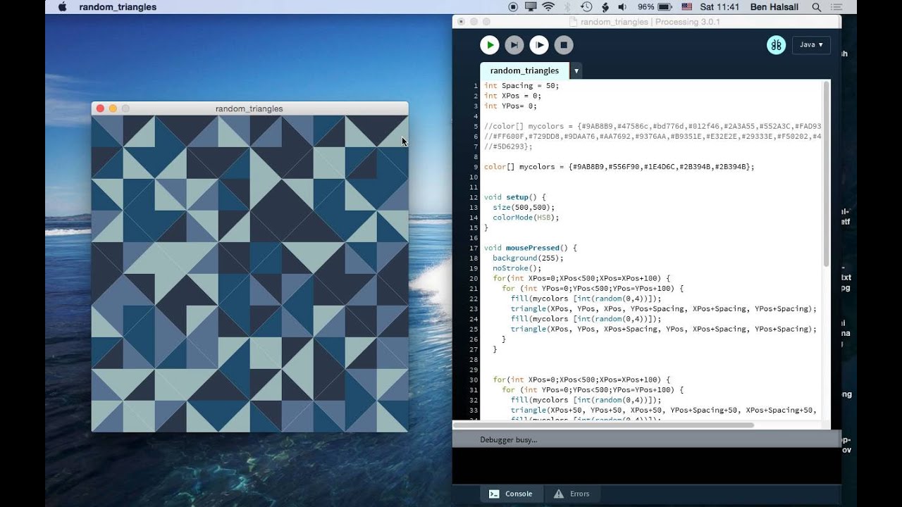 Processing: Random Triangles (including code link)
