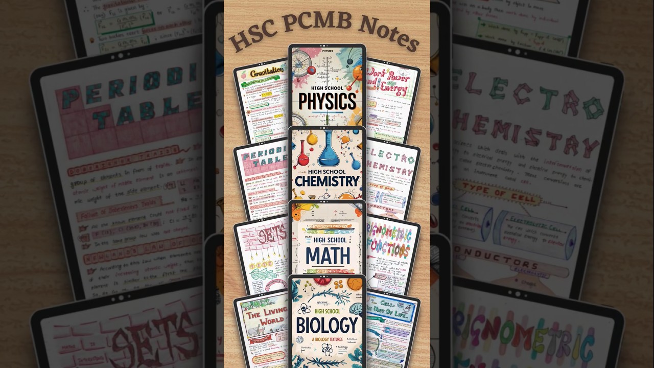 Physics Chemistry Math Biology (PCMB) Handwritten Aesthetic Notes ✍️for HSC, IIT JEE, NEET #jeeneet